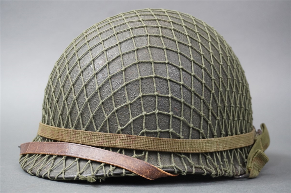 Original US WWII M1 Front Seam Helmet With Original Liner