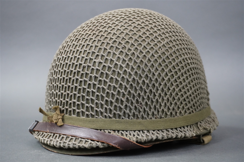 Original US WWII M1 Front Seam Helmet With Original Liner